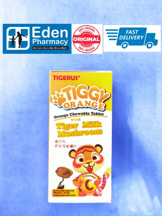 Tigerus Tiggy Orange Chewable Tablet with Tiger Milk Mushroom ( 80's ...
