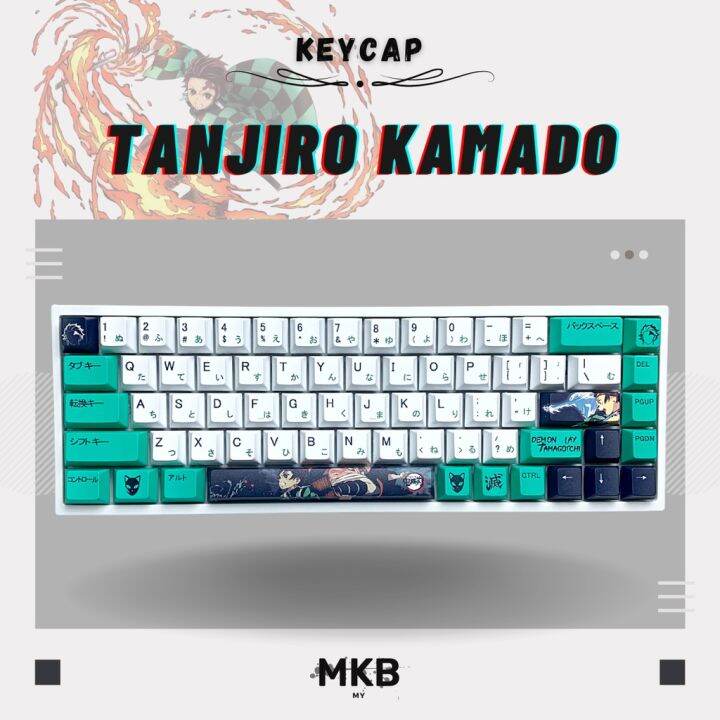 [READY STOCK] Demon Slayer Tanjiro Kamado PBT Keycap Set for Mechanical ...
