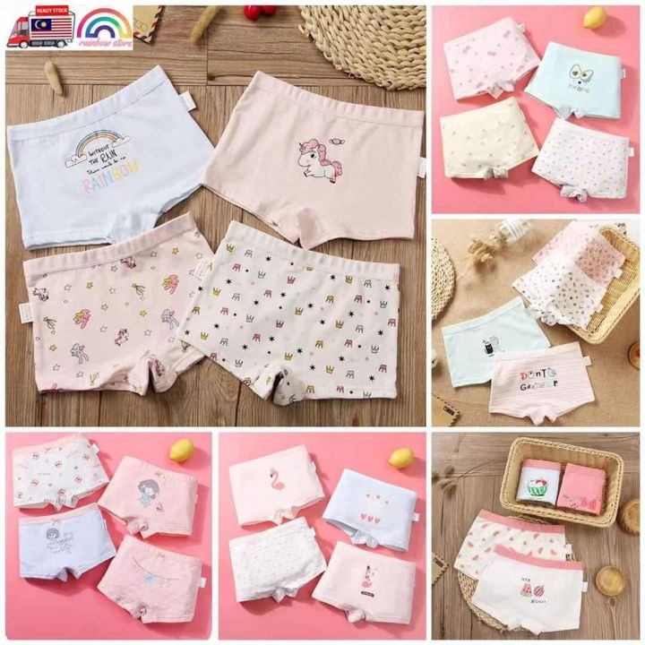 4 PCS Cartoon Girl Underwear, Kid Underwear, girl panties, Kid Brief ...