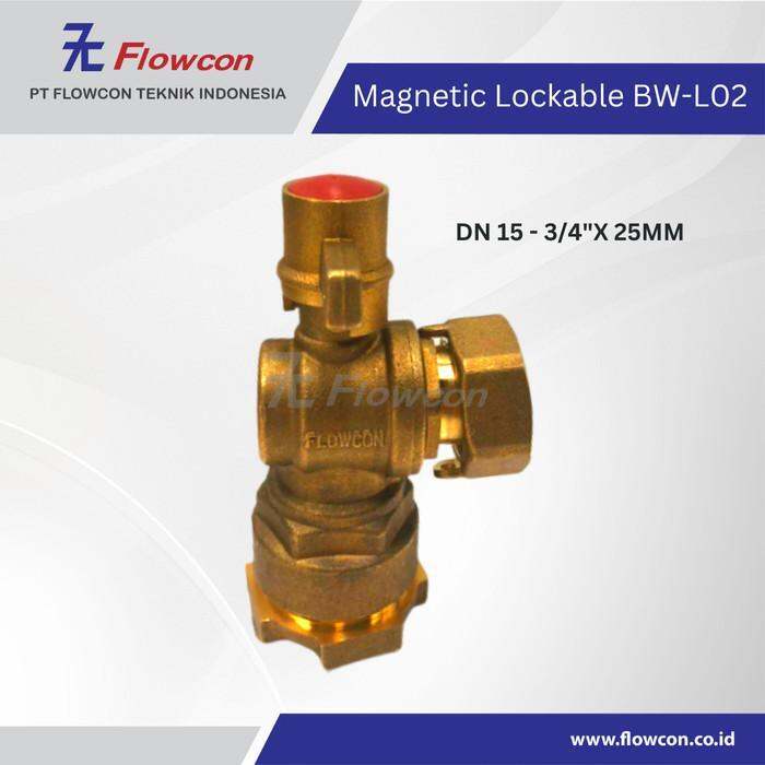 FLOWCON BRUSH ANGLE TYPE LOCKABLE BALL VALVE DN15X 3/4 X 25MM - TB. JAYA MAYA | Lazada Indonesia