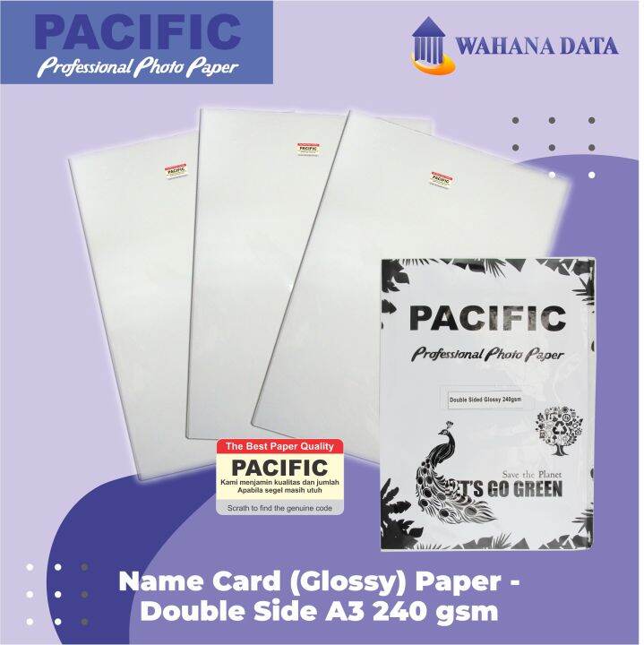Kertas Kartu Nama PACIFIC Name Card Paper - Matte Double Side A3 240 ...