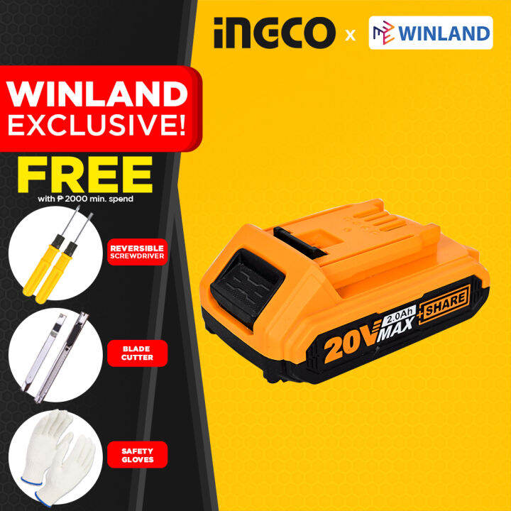 INGCO by Winland 20V Lithium-Ion Battery Pack (FBLI2001) ING-HT | Lazada PH