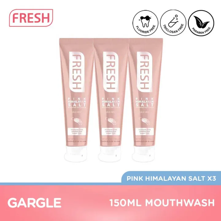 Fresh Pink Himalayan Salt Toothpaste (120ml) x3 | Lazada PH