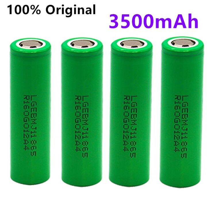2021 100 New 18650 Battery 3.7v 3500mah INR18650 LG MJ1 1865 10A ...