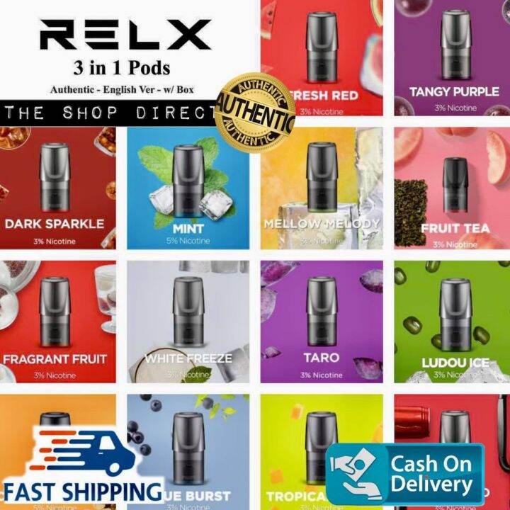 RELX - 1 SINGLE POD CLASSIC - ALL FLAVORS -1 PC CARTRIDGE - AUTHENTIC ...