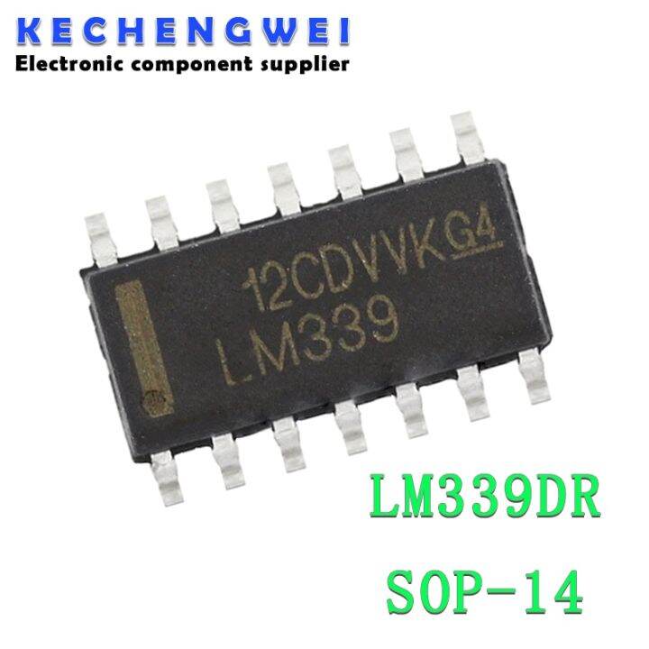 10ชิ้น SOP14 LM339DR LM339 SOP LM339DT SMD LM339DR2G SOP-14 339DR ใหม่ ...