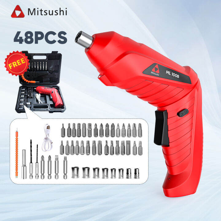 Mitsushi MIT-100 4.8V Li-ion Cordless Screwdriver Screw Driver Drill ...