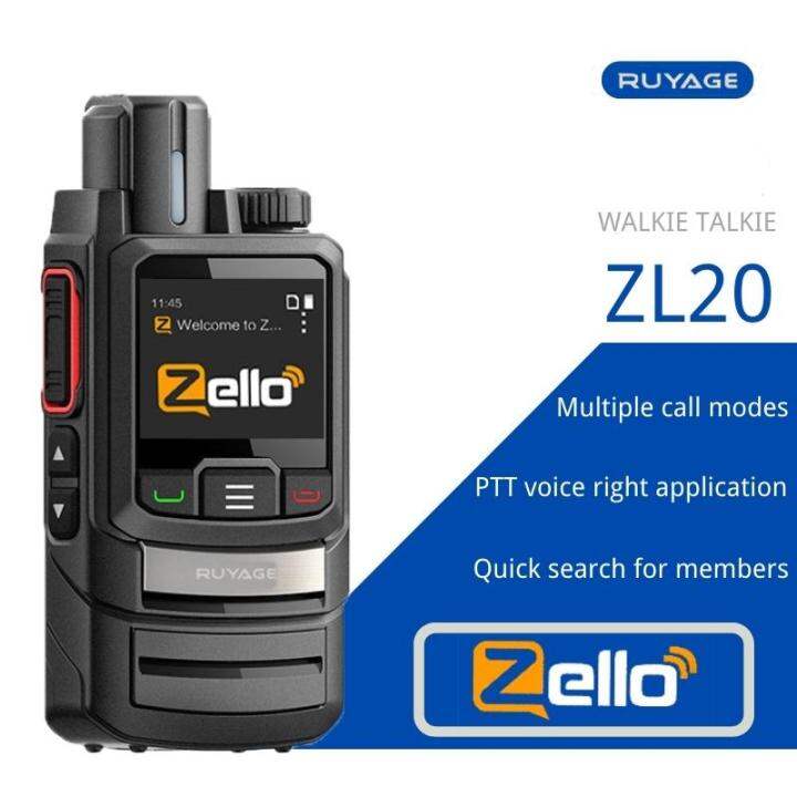 Ruyage ZL20 Zello Walkie Talkie 4G Radio With Sim Card Wifi Bluetooth ...