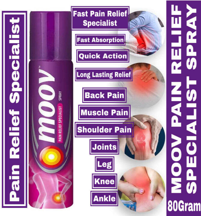Moov Spray Active Pain Relief Specialist Quick Muscle Pain Relief ...