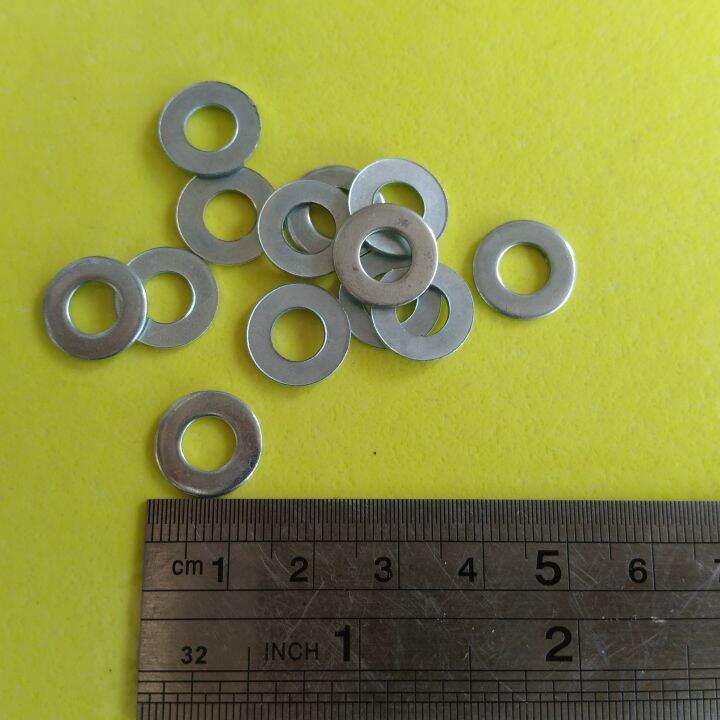 10 pcs RING PLAT M6 / PLATE M6 GALVANIS / WAHSER M6 PUTIH GALVANIZ ...