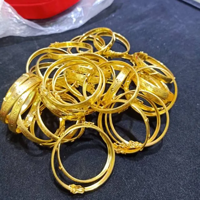 GELANG BANGKOK ANAK PERAK LAPIS MAS KUNING | Lazada Indonesia