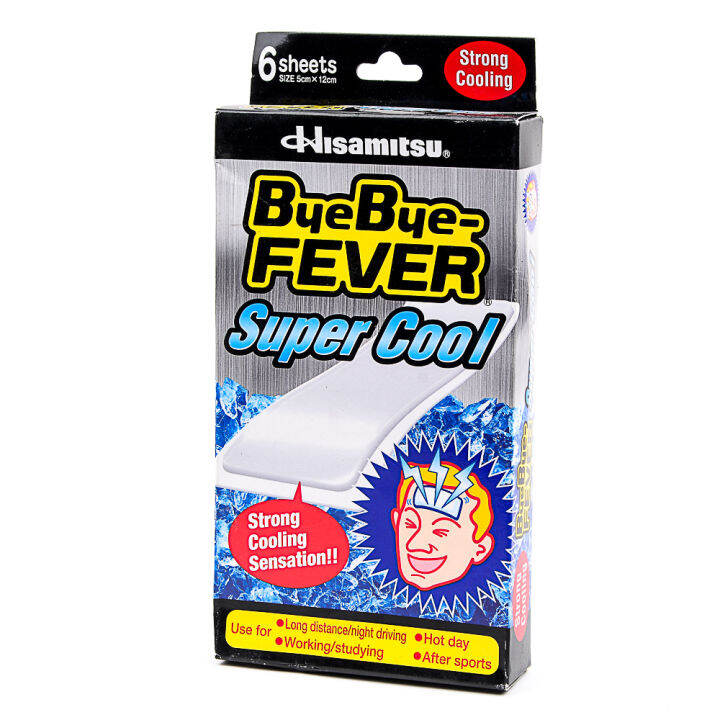 Hisamitsu 5x12cm Bye Bye Fever Patch Super Cool Patch Set of 6 | Lazada PH