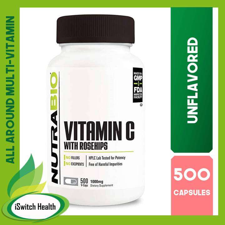 NutraBio Vitamin C - 500mg - 500 Capsules | Lazada PH