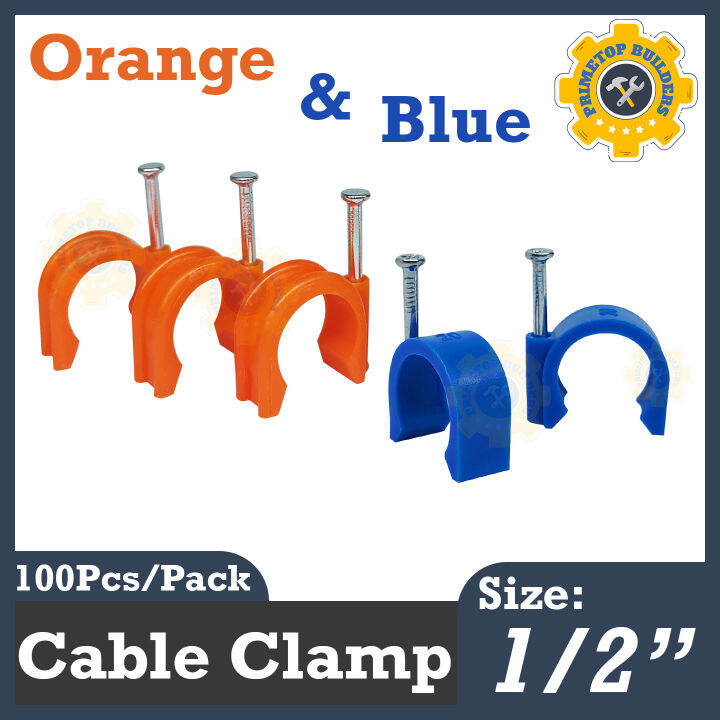 PVC Cable Clamp 1/2" ORANGE & BLUE 100Pcs/Pack PRIMETOP | Lazada PH