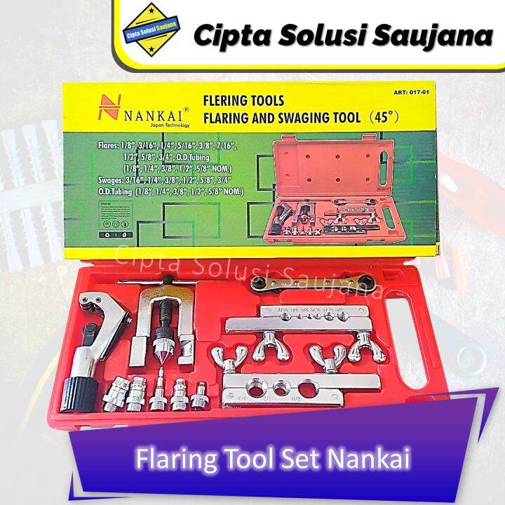 ALAT FLARING SWAGING TOOL KIT PERALATAN PASANG PIPA TEMBAGA AC FLERING ...