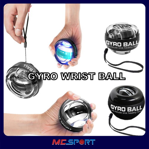 MCSPORT Gyro Ball Gyroscope LED Wrist Ball Power Gym Training Exercise ...
