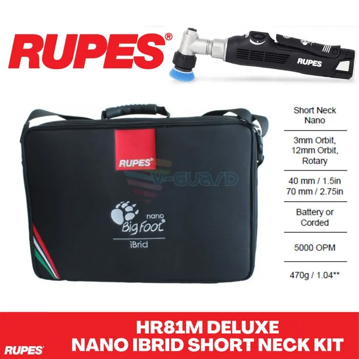 RUPES Bigfoot Nano Ibrid Short Neck, Mesin Poles Mini Polisher | Lazada ...