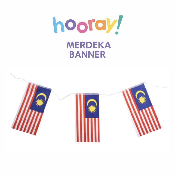 HOORAY! MERDEKA BANNER HARI KEBANGSAAN/MALAYSIA CELEBRATION JALUR ...