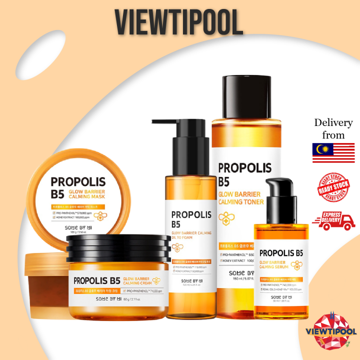 Some By Mi Propolis B5 Glow Barrier Calming Serum 50ml / Toner 150ml / Cream 60g / Mask 100g ...