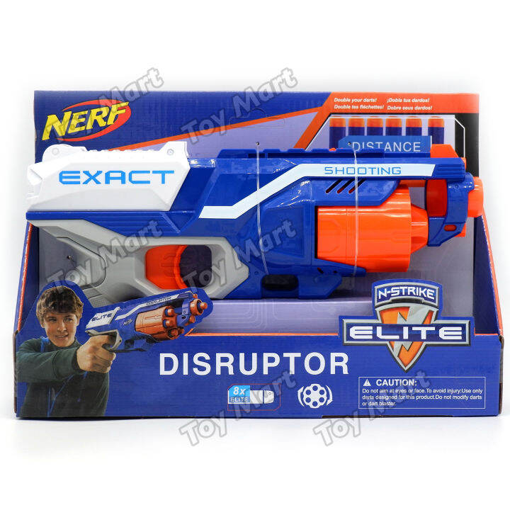 Nerf Elite Disruptor Elite N-Strike Blaster 6 Dart Rotating Drum, Slam ...