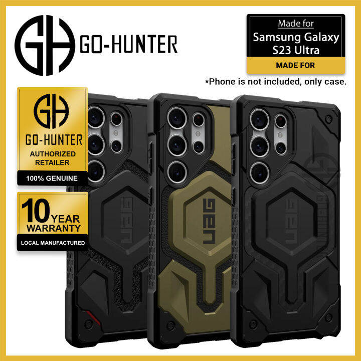 UAG Monarch Pro for Samsung Galaxy S23 Ultra - Kevlar Black / Carbon ...