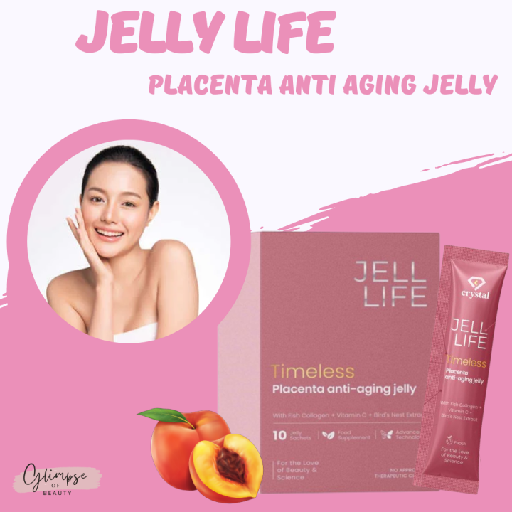 Jell Life by Crystal Timeless Placenta Anti-aging Jelly Peach Flavor ...