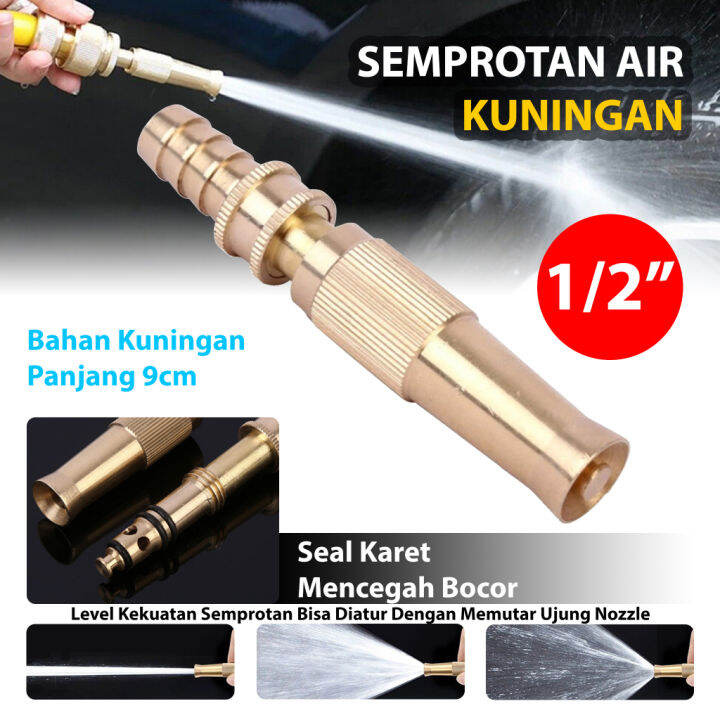 Kepala Semprotan Air Lurus Kuningan Nozzle Spray Kuningan / Semprotan ...