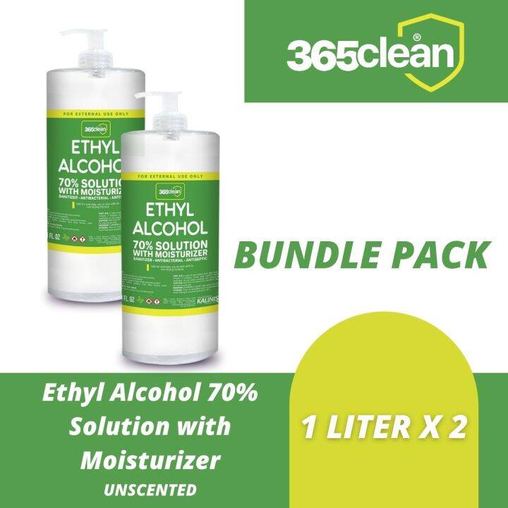 365 Clean Ethyl Alcohol 70% Solution 1 Liter BUNDLE PACK | Lazada PH