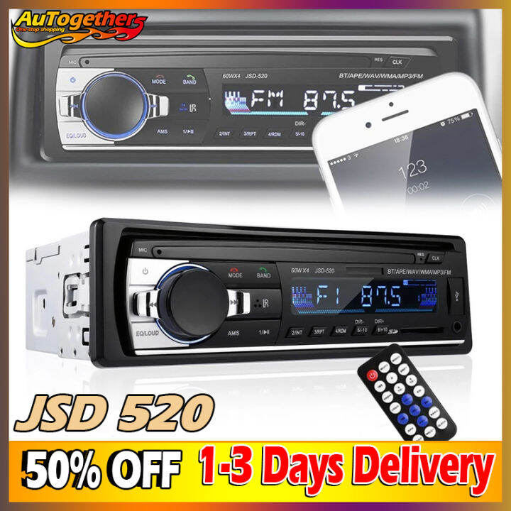 Bluetooth 1 Din Car Radio Autoradio SD Stereo 12V JSD-520 MP3 Player AUX-IN FM USB Audio Stereo ...