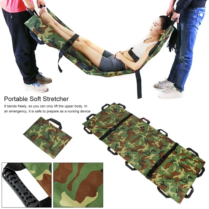 Thick Canvas 12 Handles Soft Stretcher Folding Stretcher Emergency ...
