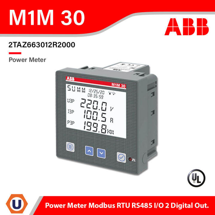 ABB M1M 30 Power Meter Modbus RTU RS485 I/O 2 Digital Out - 2TAZ663012R2000 - เอบีบี สั่งซื้อได้ ...