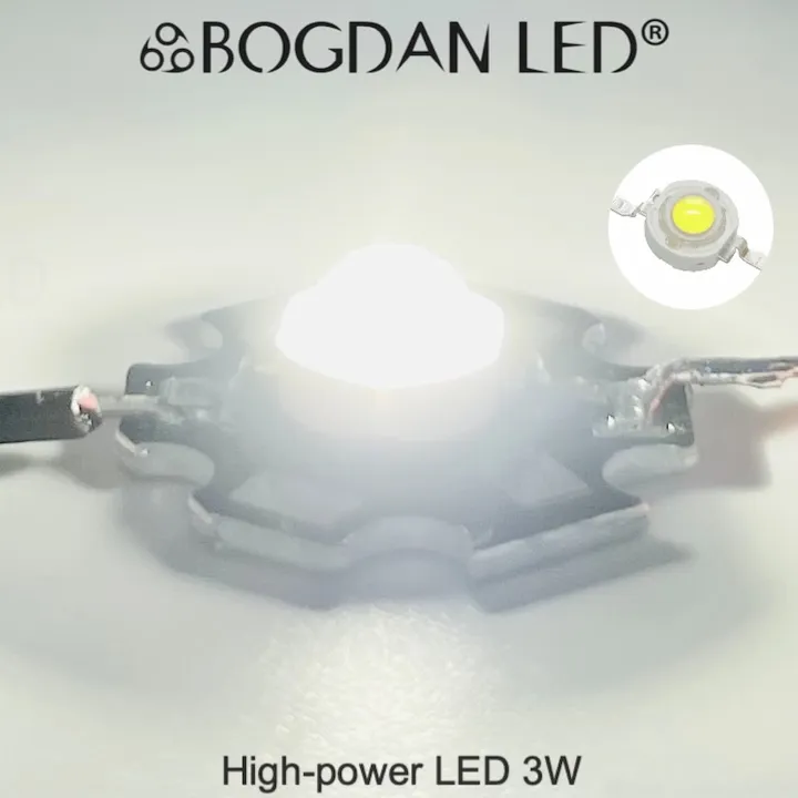 High Power, LED 3W White 6000-6500K สำหรับงานซ่อมหรืองานDIY ให้ความ ...