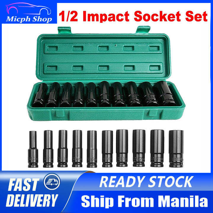 🥇[24 hours delivery]8-24mm Pneumatic Socket Set 1/2 Impact Wrench Head ...