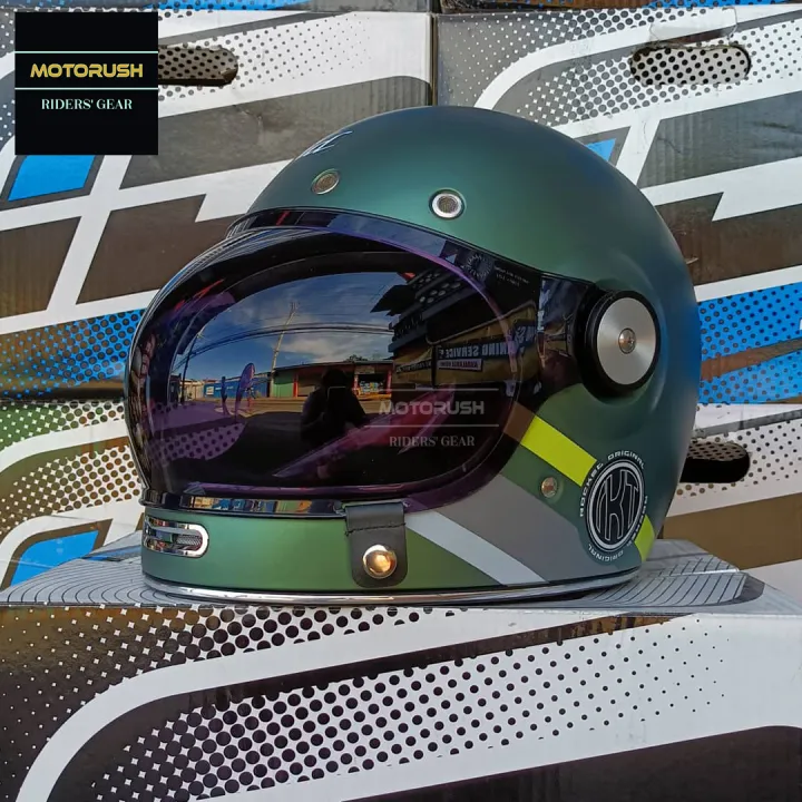 ID Rocket Classic Full Face Helmet (Green) | Lazada PH