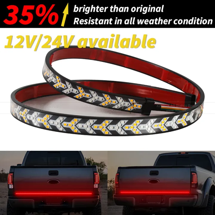XINFOK 1PC LED Tailgate Light Bar DC 12V Red Amber Pickup Turn Signal ...