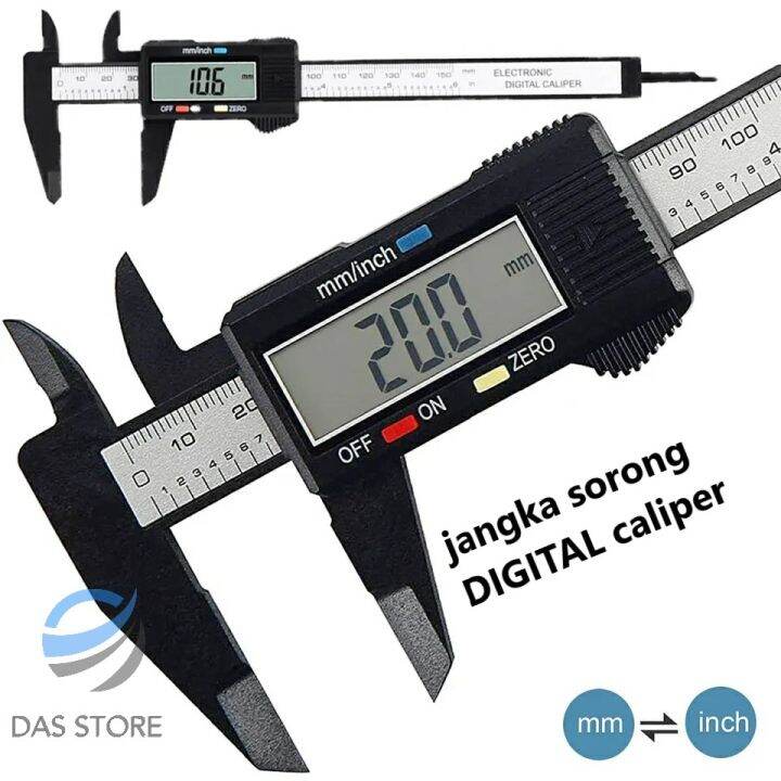 Digital Caliper Meter Jangka No Digital 0-150MM Jangka Caliper Sorong Sigmat Digital LCD Screen ...