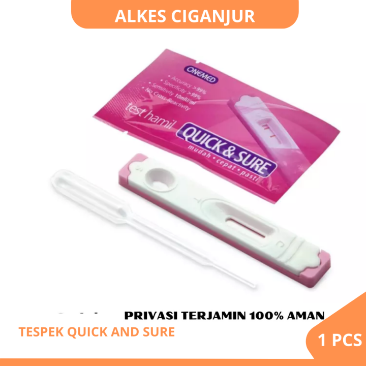 Quick and Sure Onemed Casete Test Kehamilan Strip Tes pack Tespack ...