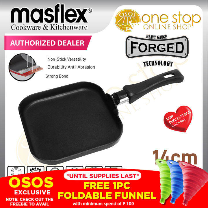 Masflex Original 14 x 14cm Mini Square Frying Pan NS-CX-102 Fry Pan •OSOS• | Lazada PH
