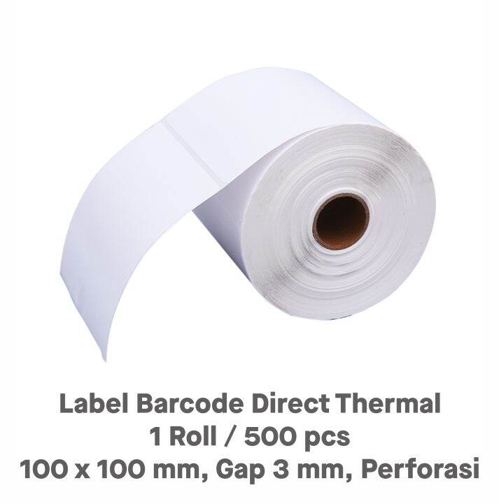 Sticker Label Barcode Sticker Direct Thermal 10 x 10 cm 100 x 100 mm (1 ...