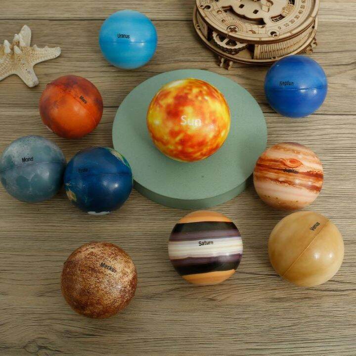 10PCS Stress Squeeze Ball Solar System Planet Balls Excellent Sensory ...