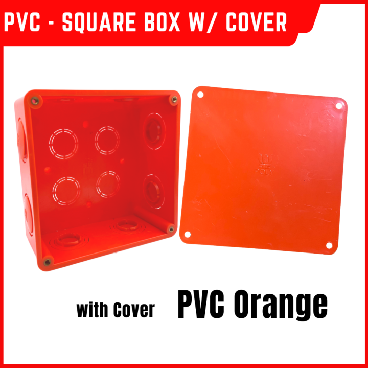 Square Box PVC Orange 4-11/16" and Square Box Cover (Sold per pc or by Set) | Lazada PH