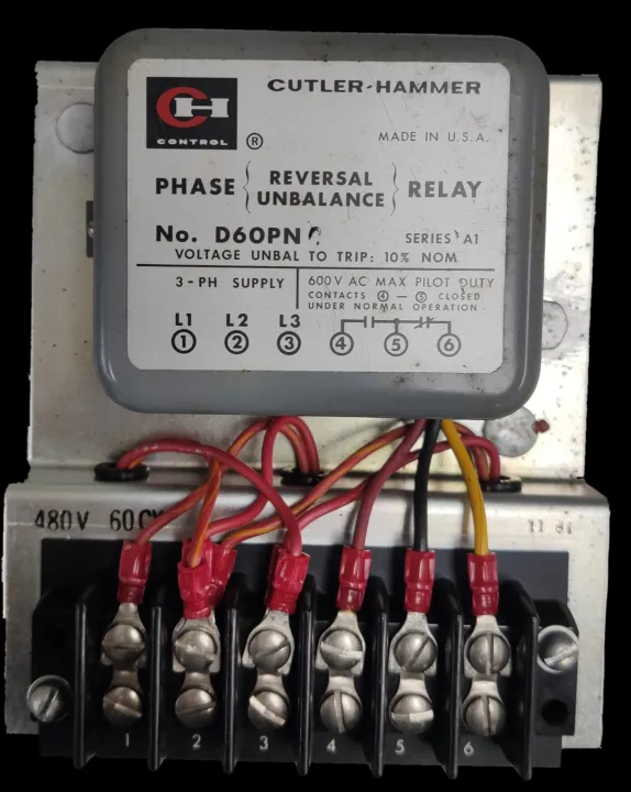 Phase Monitoring Relay Open Type 3 Phase 480V 60Hz ( Cutler-Hammer ...