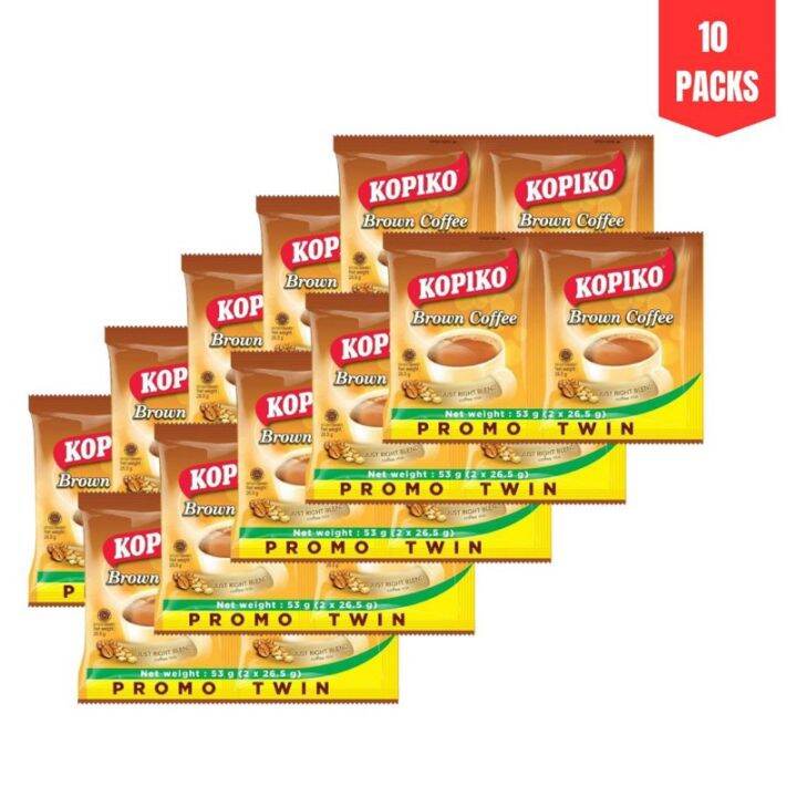 Kopiko Brown Coffee Promo Twin Pack 53grams Pack of 10 | Lazada PH