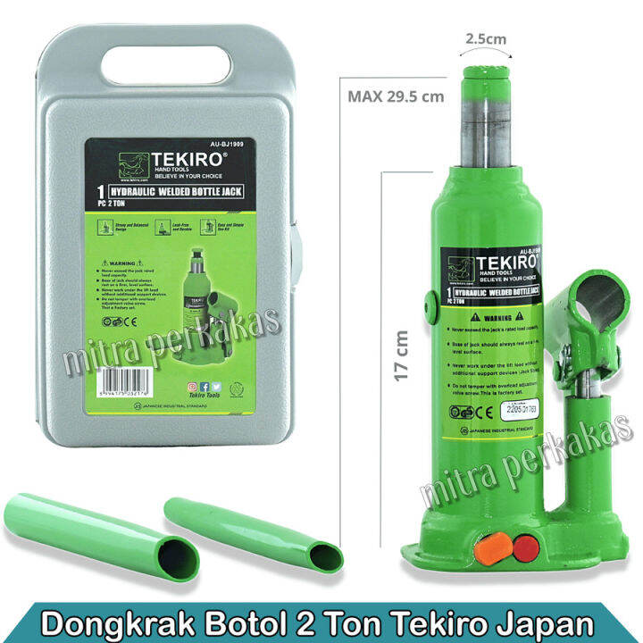 TEKIRO Dongkrak Botol 2 TON / Hydraulic Welded Bottle Jack AU-BJ1909 ...