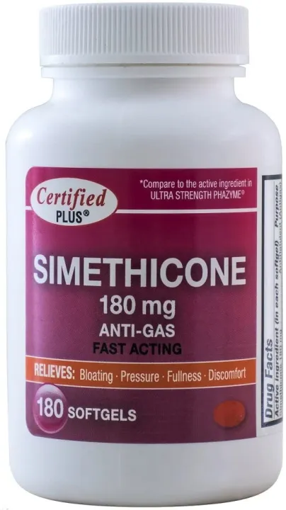 Simethicone 180 mg 180 Softgels Anti-Gas Generic for Phazyme Ultra ...