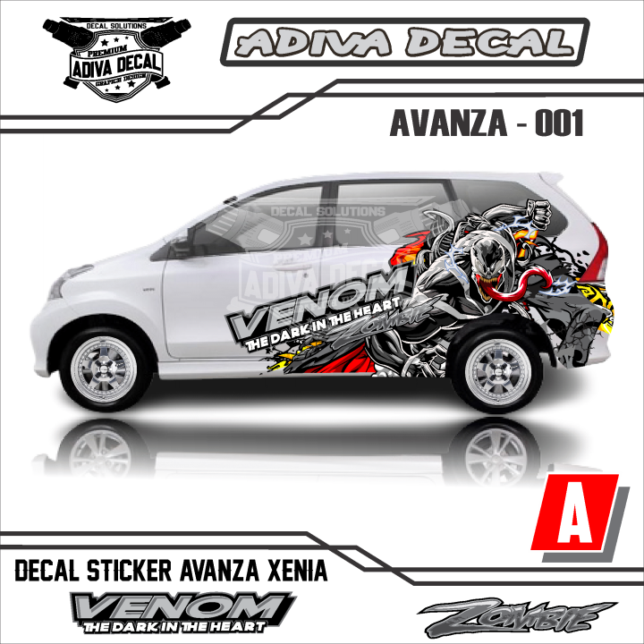 DECAL STICKER AVANZA XENIA MOTIF VENOM KEREN - STIKER AVANZA XENIA ...