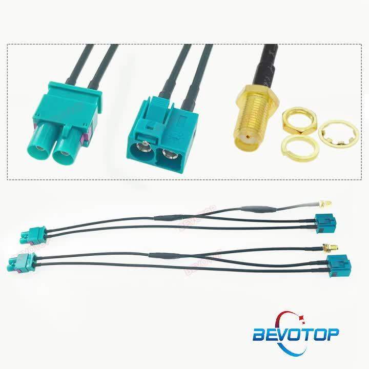 Twin Fakra Z ถึง SMA Splitter สายเคเบิลพร้อมไดโอด Custom-Made RF ...