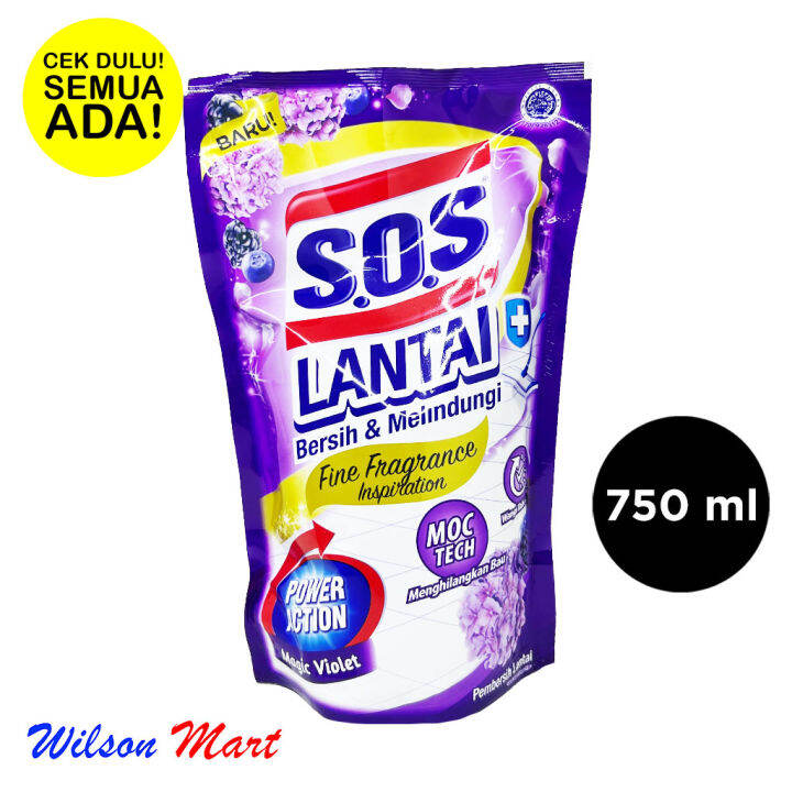 SOS PEMBERSIH LANTAI MAGIC VIOLET 750 ML REFILL FINE FRAGRANCE | Lazada Indonesia