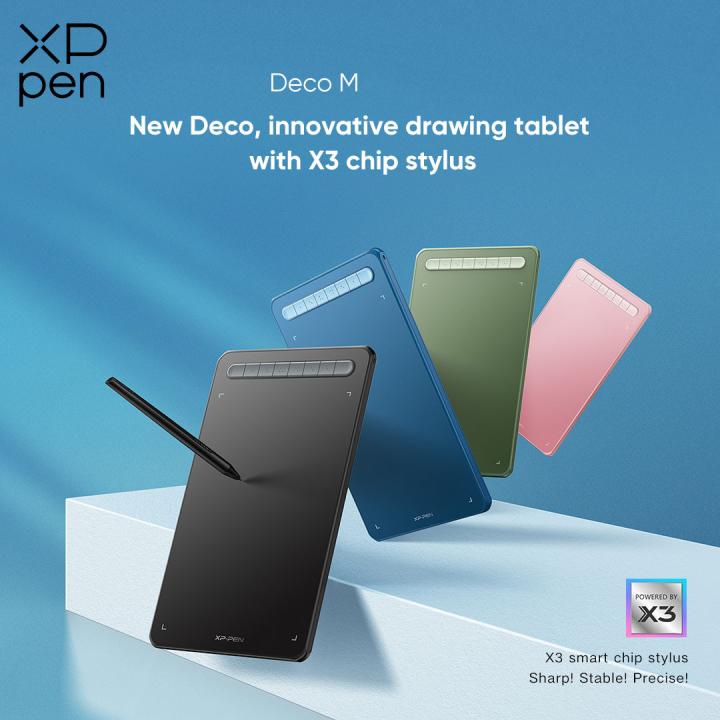 XPPen Deco M (8 x 5 inches) Graphics Drawing Tablet Digital Drawing Pad ...