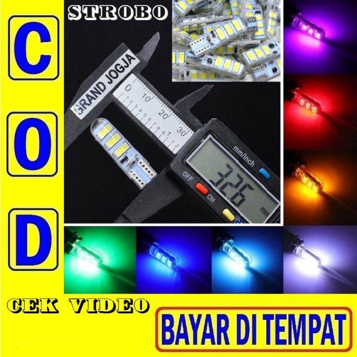 Led T10 Jelly STROBO Kedip Jely Jeli Crystal Sein Riting Tanpa Flaser ...